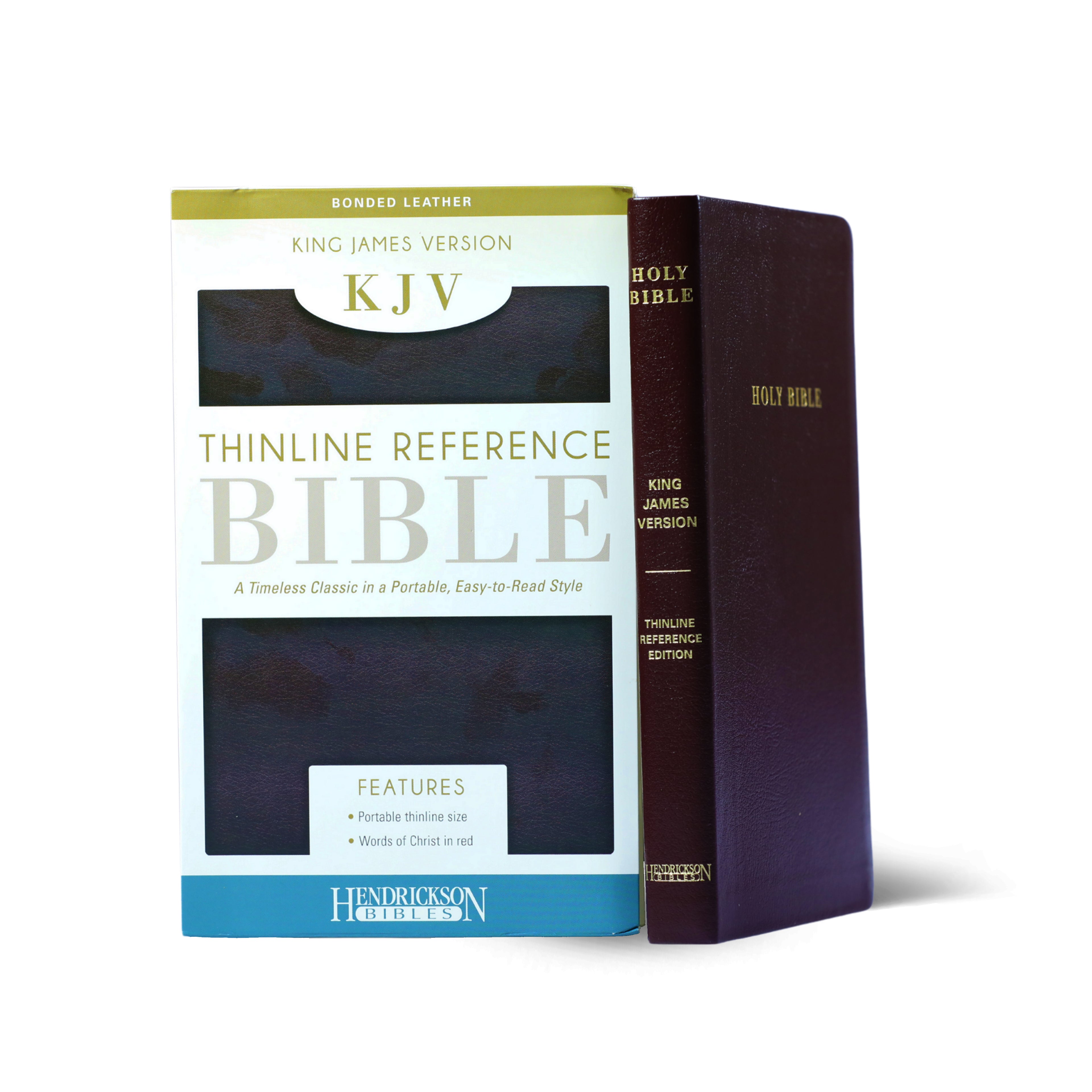 KJV Thinline Reference Bible- Bonded Leather- Thumb Indexed- Red Lette